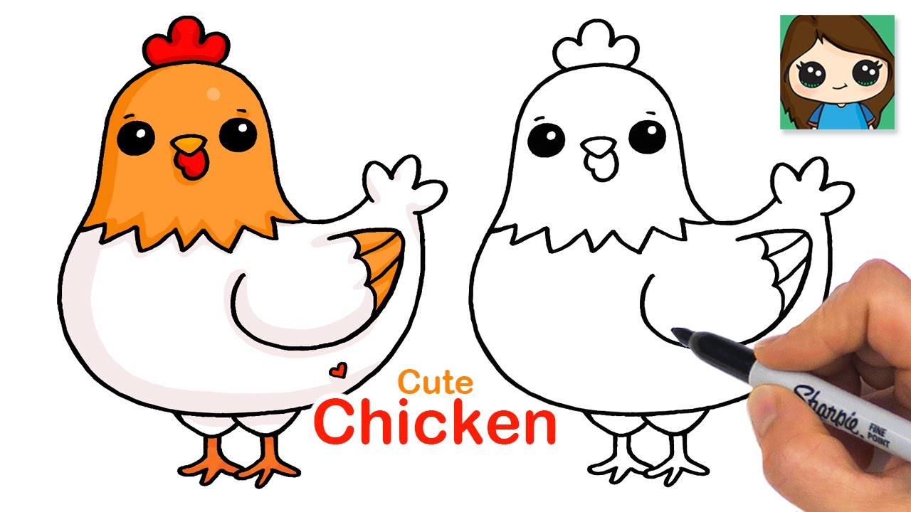 How to Draw a Chicken 🐓 Cute Animal Art