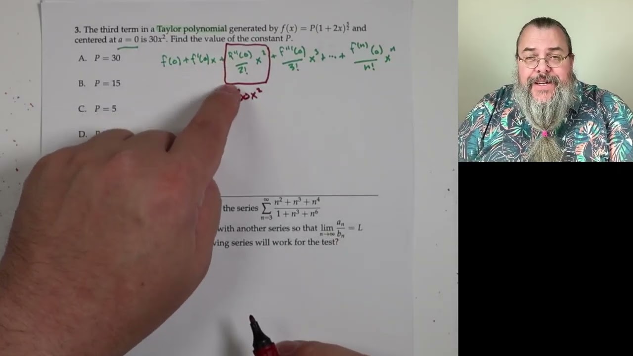 Calc 2, Exam 3 walkthrough (Spring 2025)