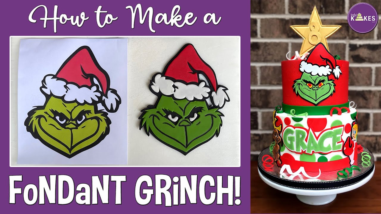 Fondant Grinch | 2D Fondant Tutorial