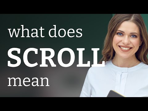 Scroll — meaning of SCROLL