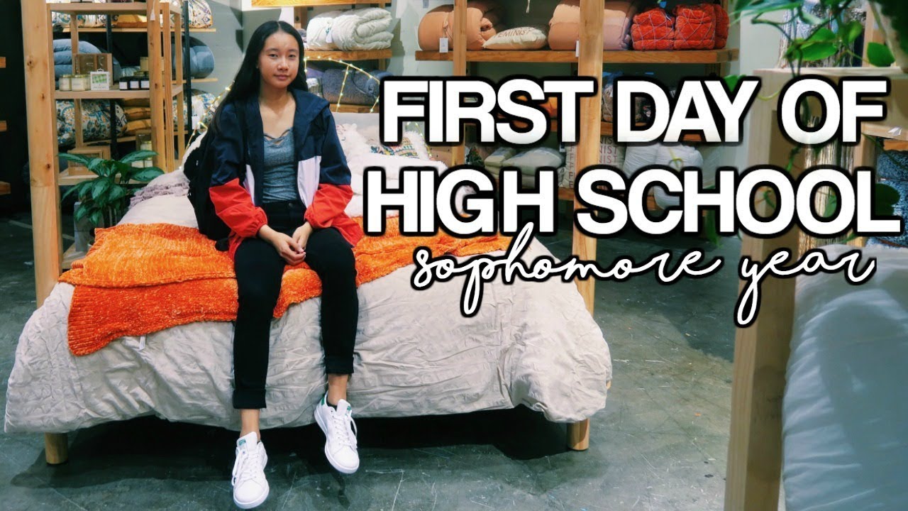 GRWM FOR THE FIRST DAY OF HIGH SCHOOL!! SOPHMORE YEAR 2017 VLOG!!