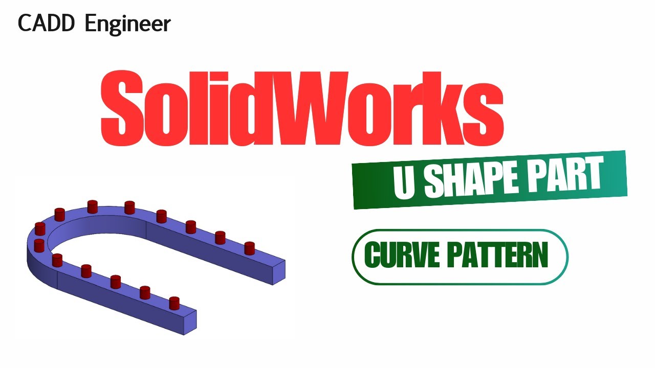 Curve Driven Pattern in SolidWorks | Pattern Along Curve Tutorial#CADDEngineer #solidworks