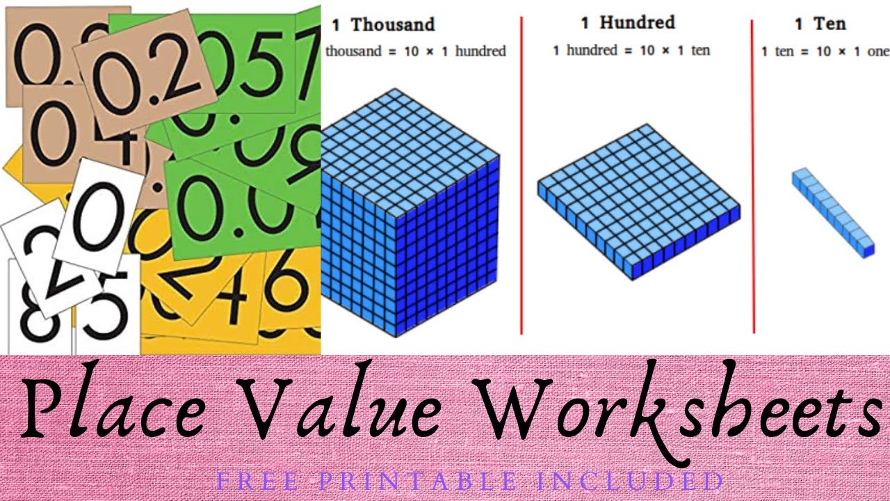 Place Value Worksheets with Free printable | Place Value Worksheets for Kindergartens | Part 1