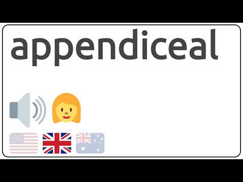 How to pronounce appendiceal in english?