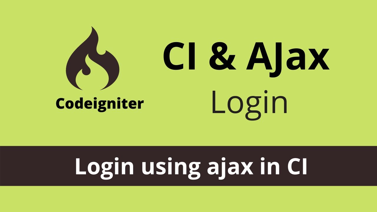 Login Functionality in CodeIgniter using Ajax