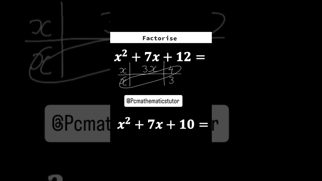 factorise shorts trick #maths #mathstricks #pcmathematicstutor #shortsfeed #factoriseshorttrick