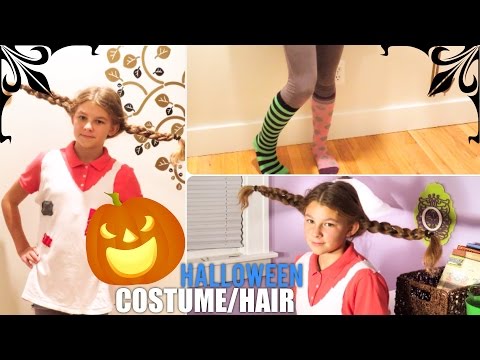 DIY Pippi Longstocking Halloween Costume/Hair Tutorial