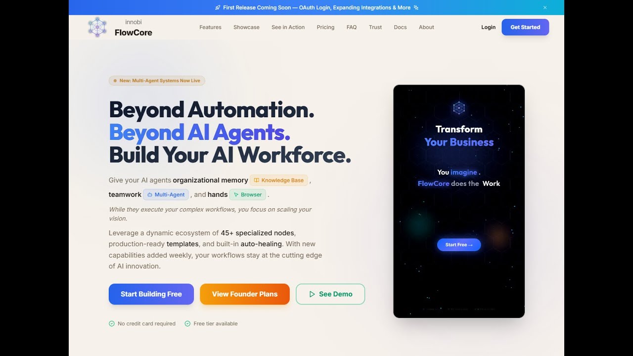FlowCore — Real-Time Sales Automation | AI Workflow Builder in Action