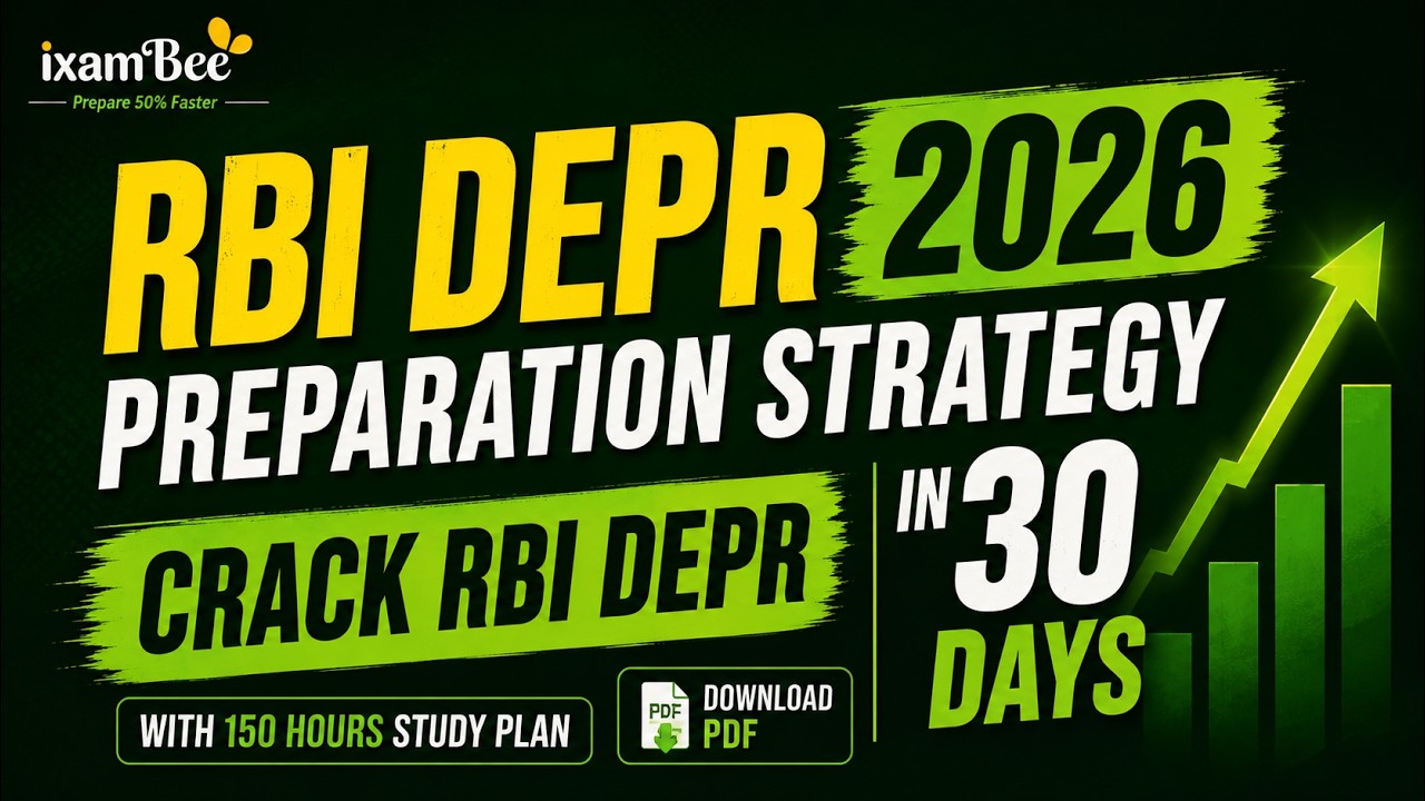 RBI DEPR 2026 Preparation Strategy | Crack RBI Grade B DEPR in 30 Days with 150 Hours Study Plan