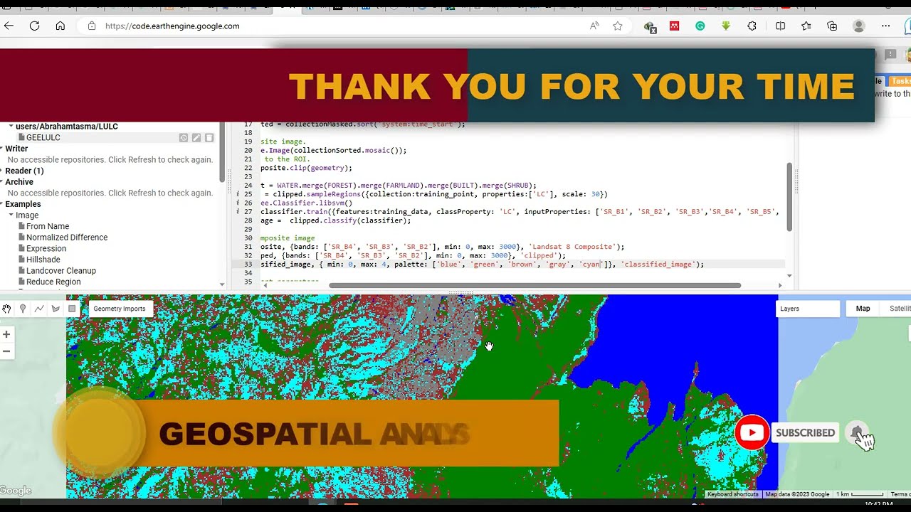 Machine learning Image classification using GEE