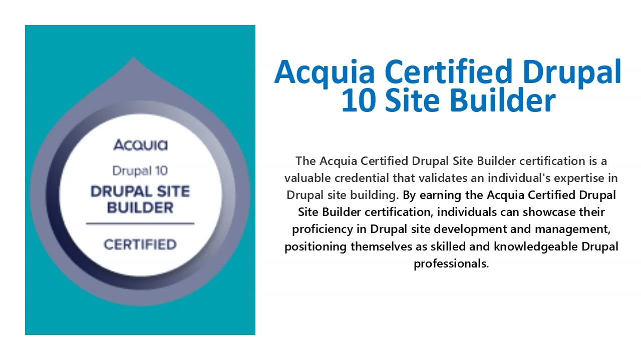 How to Pass the Acquia Certified Drupal 10 Site Builder Exam | Free Practice Test