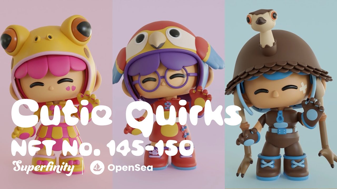Super Cute Art Collection on OpenSea | Cutie Quirks Collection No. 145-150