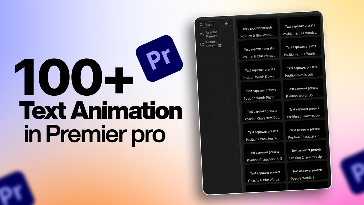 Premiere Pro Text Presets: 100+ Trending Animations (No After Effects Needed)