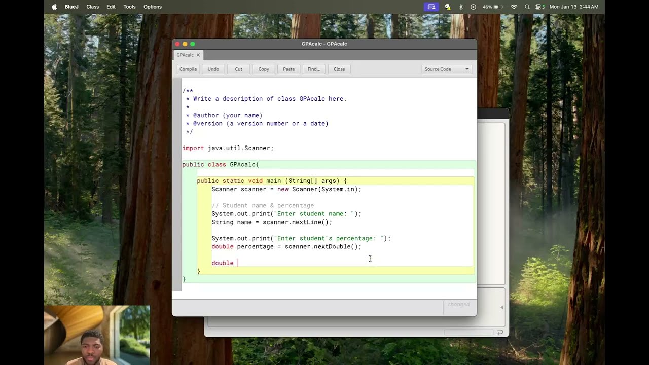 Building a simple Percent to GPA program using JAVA