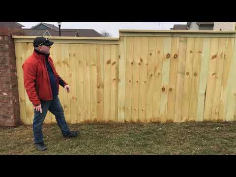 How to step a wood fence.