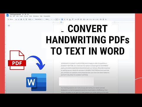 How to Convert Handwriting PDFs to Text In Word