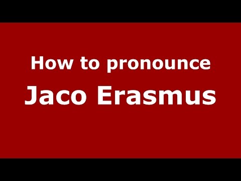 How to pronounce Jaco Erasmus (Italian/Italy) - PronounceNames.com