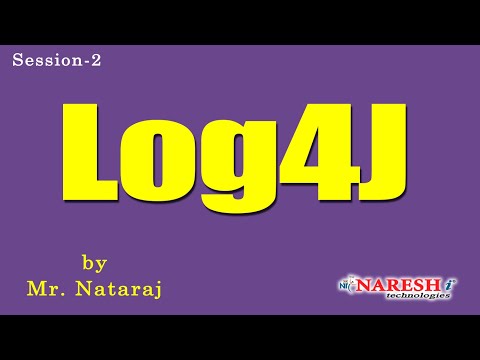 Learn Log4J Tutorial in Java | Session 2 | by Mr Nataraj - Mind Luster