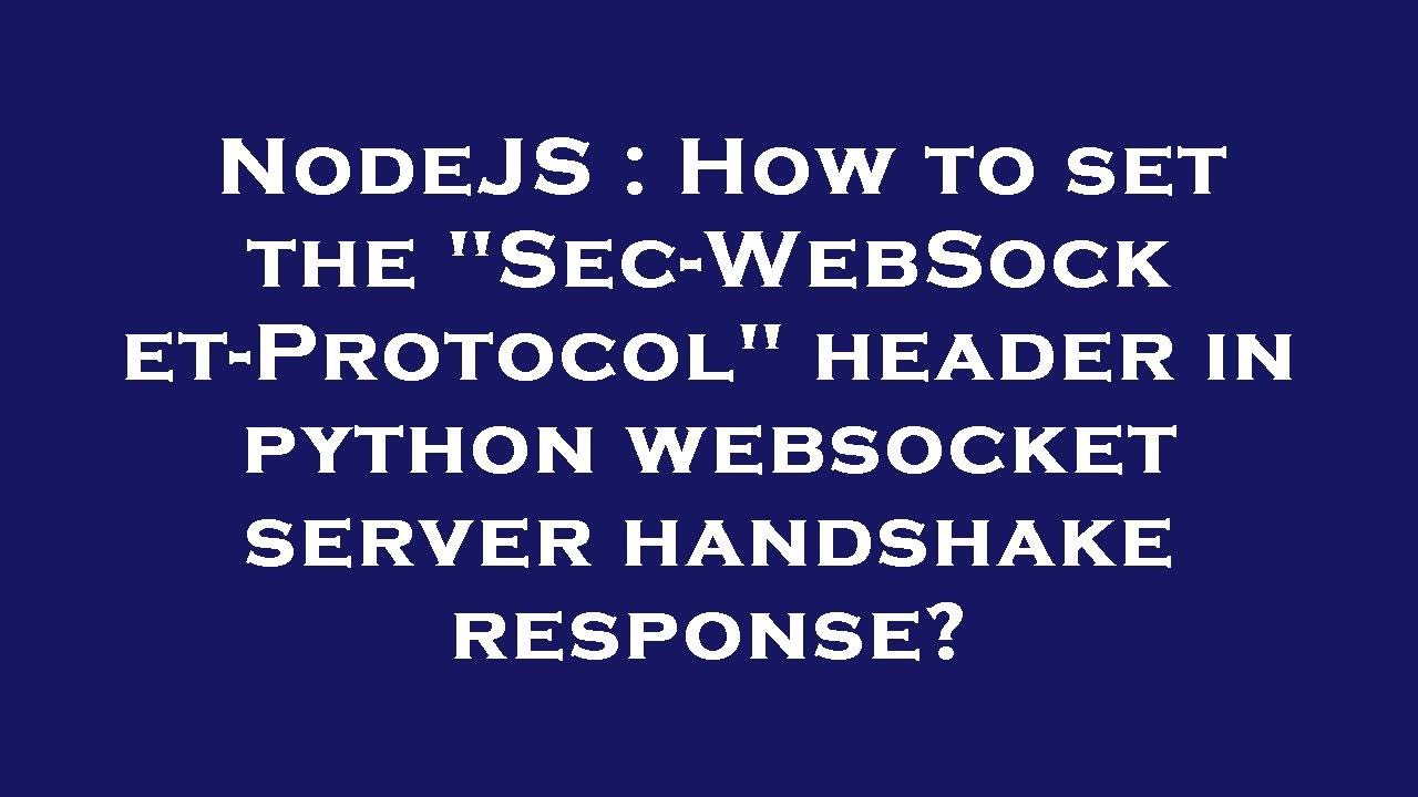 NodeJS : How to set the 