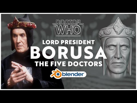 Doctor Who Head Model Timelapse | Borusa - The Five Doctors (1983) | Blender
