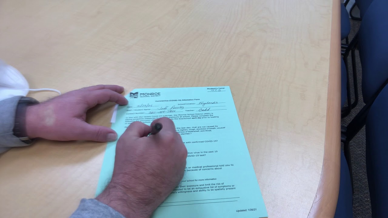 Filling out an Attestation Form
