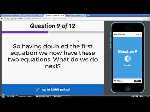 Kahoot Quiz: Simultaneous Equations