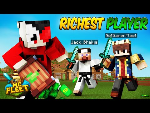 Can I Became the Richest Player in @GamerFleet 's Minecraft Server! | MC FLEET @AnshuBisht