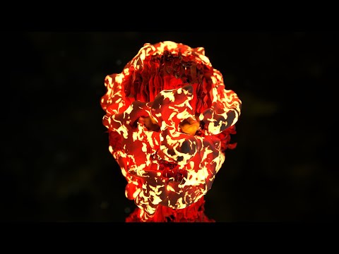 Lava man motion graphics animation - 4K HDR