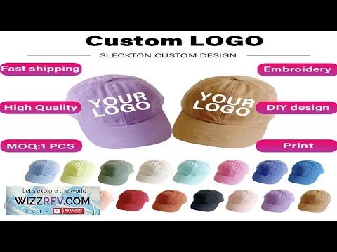 SLECKTON Custom Logo Baseball Cap for Kids Letter Embroidery DIY Brand Graph Review