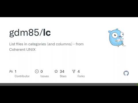 GitHub - gdm85/lc: List files in categories (and columns) - from Coherent UNIX