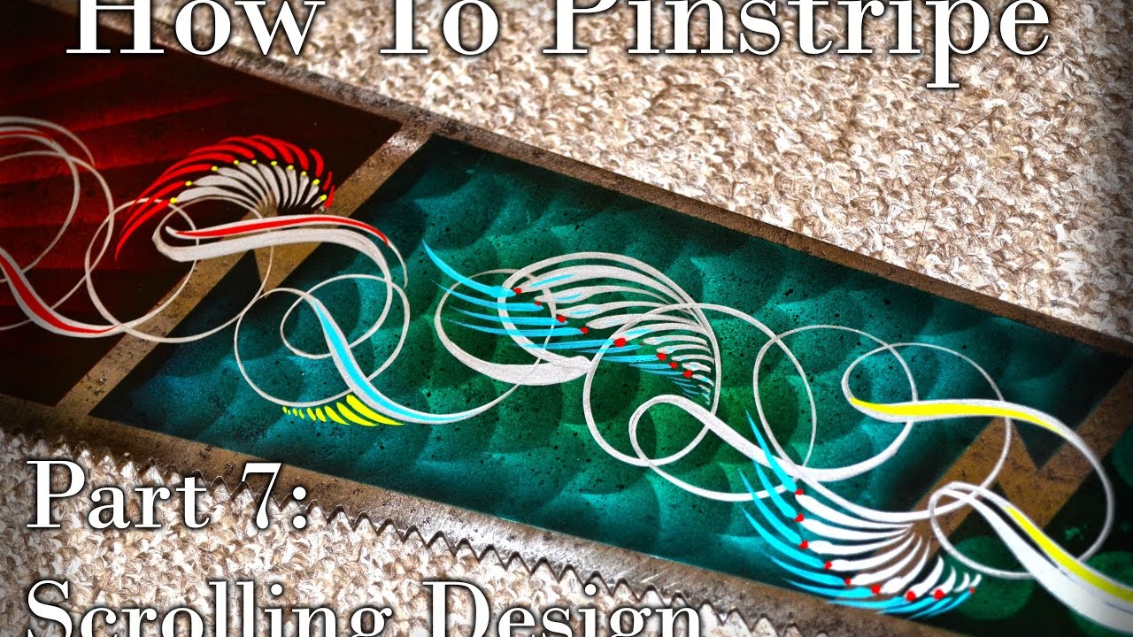 Cambridge Pinstriping, Tutorial - Part 7, Scrolls - Scrolling Design, How to pinstripe.