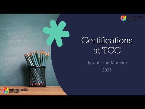 Intercultural Network-NE, Certifications at TCC #2