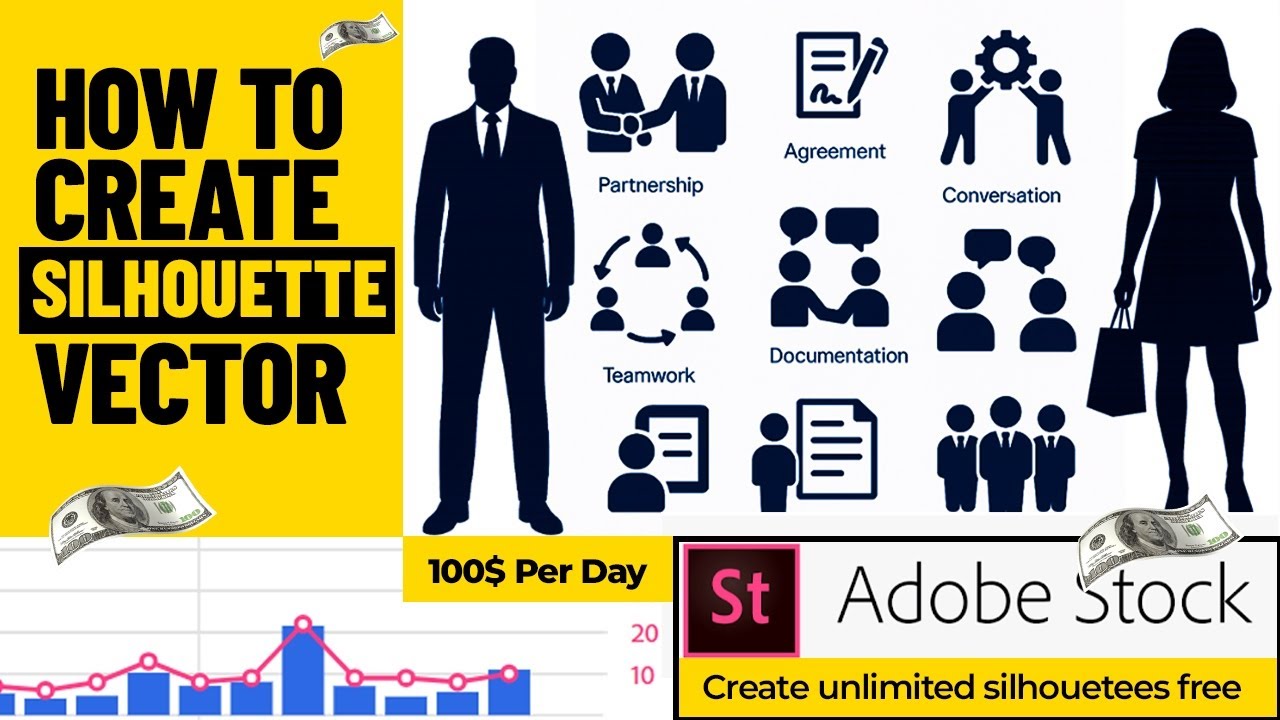 How to Create Silhouette Vectors for Adobe Stock | Make Money Online