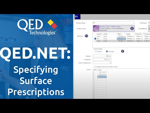 QED.NET | Specifying Surface Prescription Sign Conventions