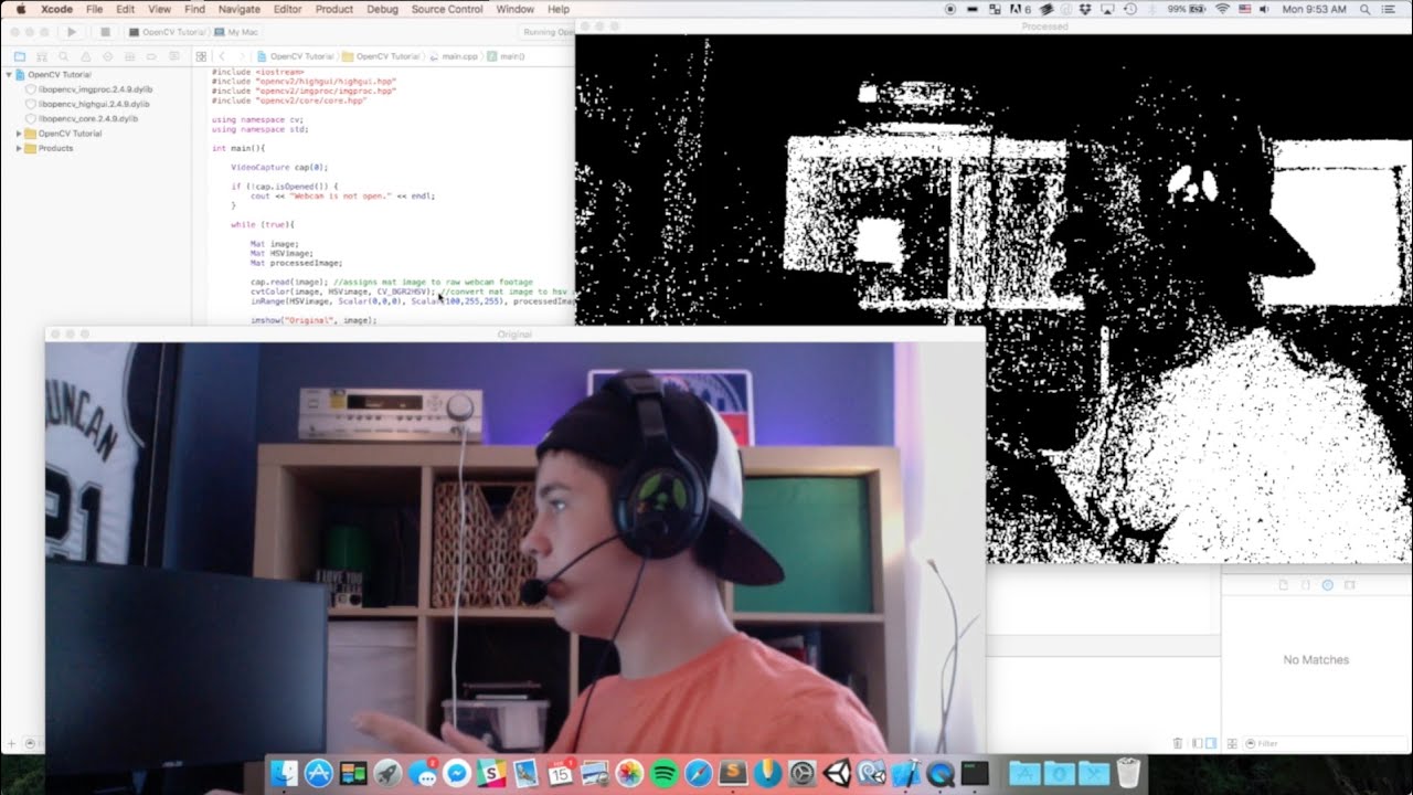 Basic OpenCV Video Processing Tutorial Mac/Windows