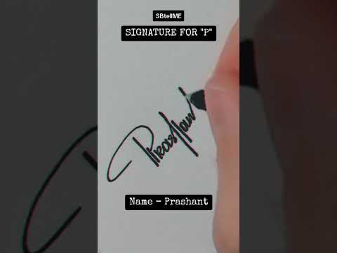Signature for P | Prashant | SBtellME Calligraphy and Handwriting #shorts #signature #calligraphy