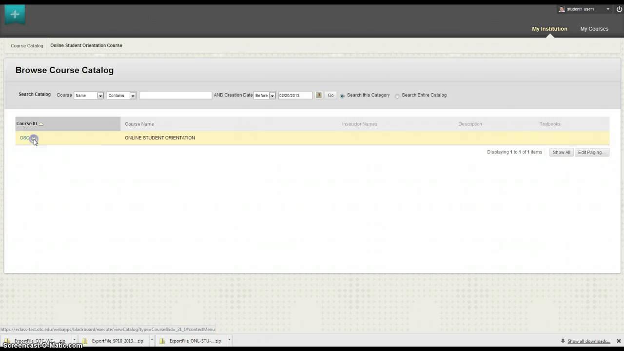 OSO Sample Announcement