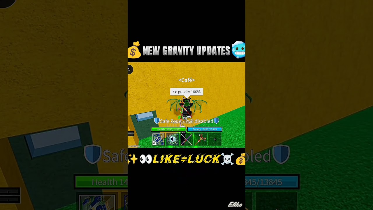 NEW GRAVITY CODE OP🥶👀✨WHAT FRUIT IS? 👇☠️ #bloxfurit #shortsfeed #roblox #update #gravity