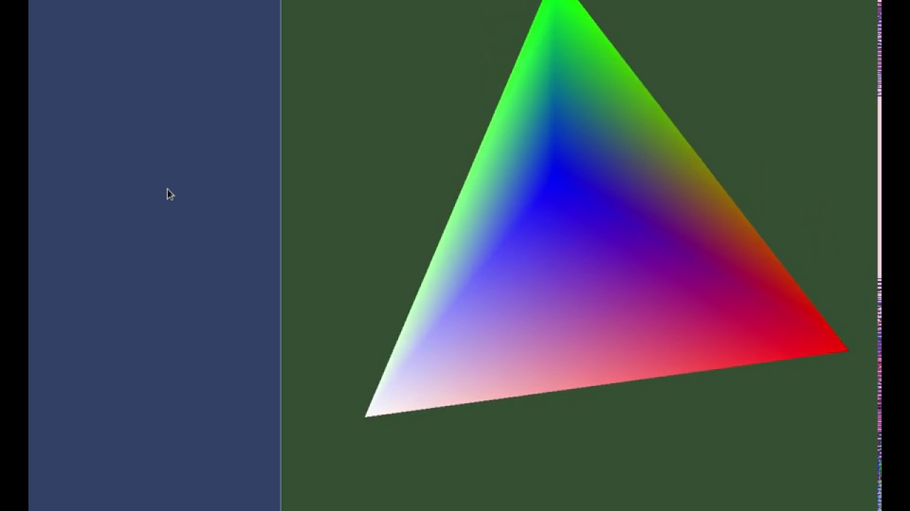 Hello Triangle!  using pyOpenGL.