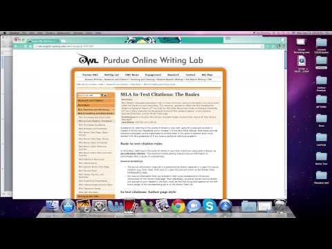 How to use the Purdue OWL