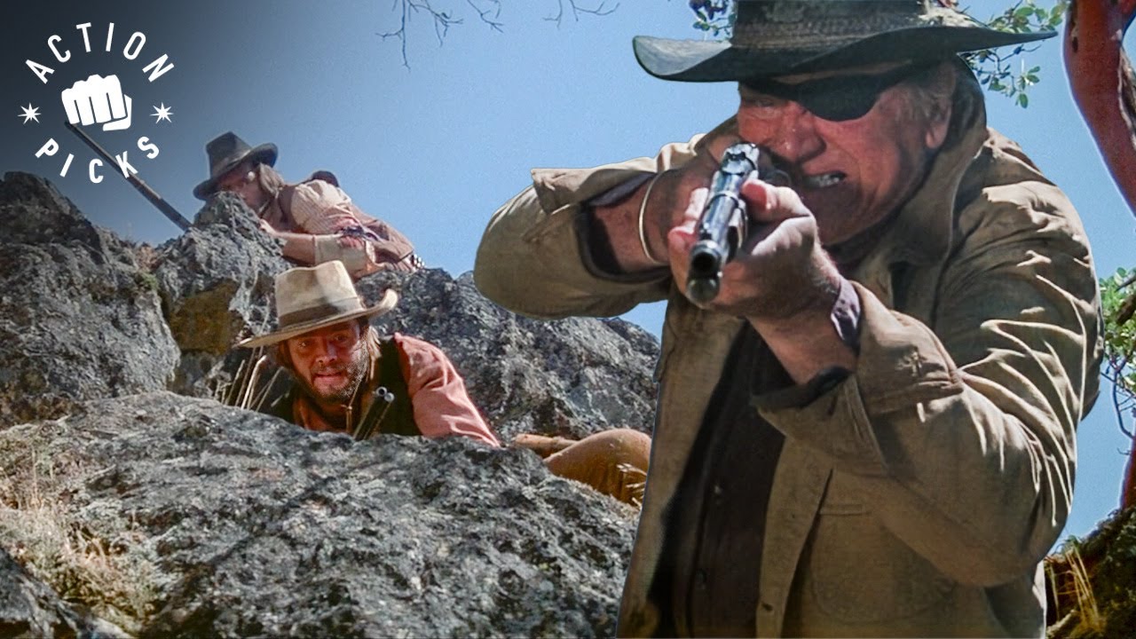 Cogburn's Crazy Final Shootout (John Wayne) | Rooster Cogburn (1975)