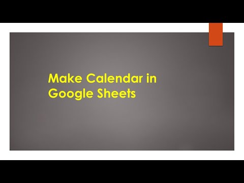 How to Make Calendar In Google Sheets | Calendar Template | #Shorts | #tips
