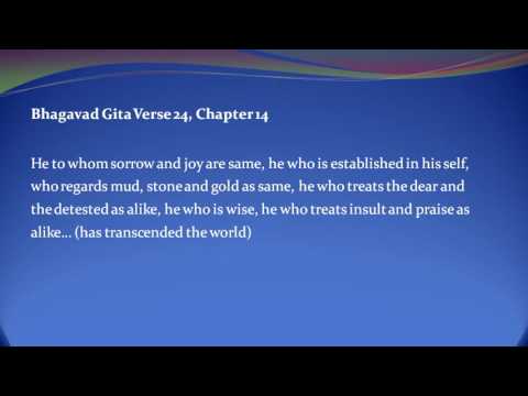 How to get rid of sorrow? Sama Dukha Sukha - Simple English Meaning of Gita 14.24
