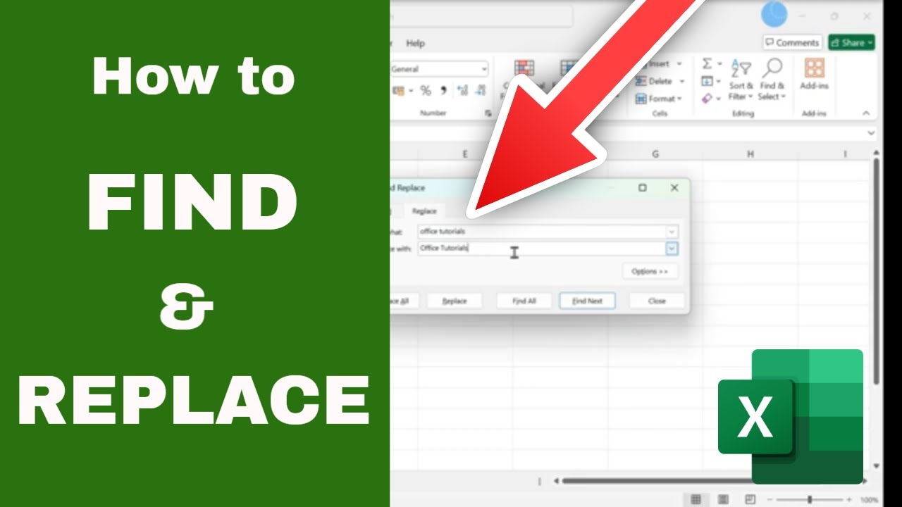 How to FIND & REPLACE Text in Excel (Tutorial)