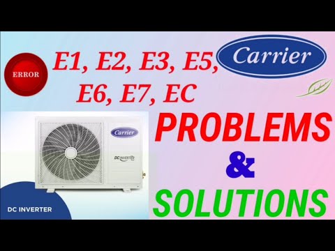 CARRIER DC INVERTER Air conditioning ERROR CODES AND SOLUTIONS ||