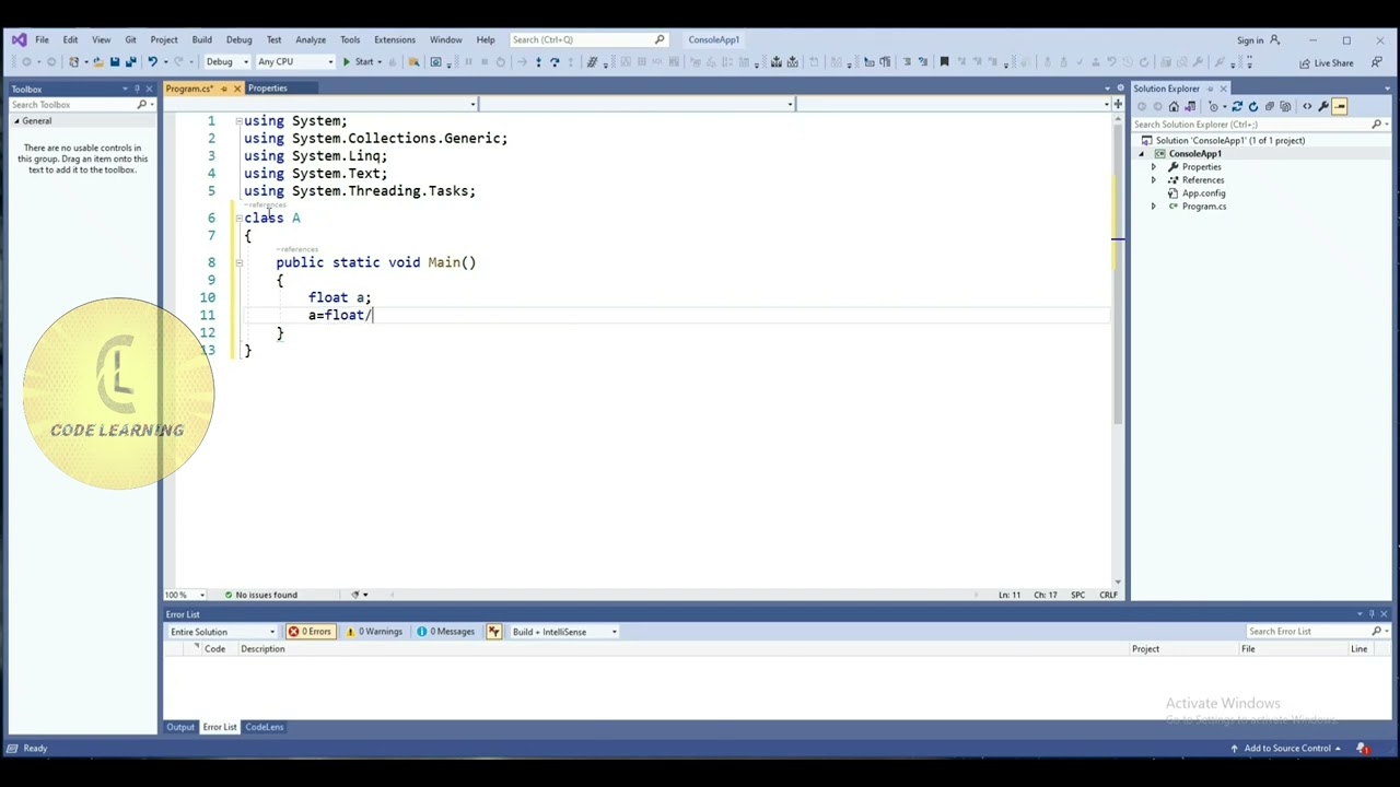 C# | Float functions 'MaxValue' | CodeLearning