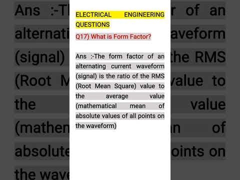 What is Form Factor? #shorts ELECTRICAL ENGINEERING