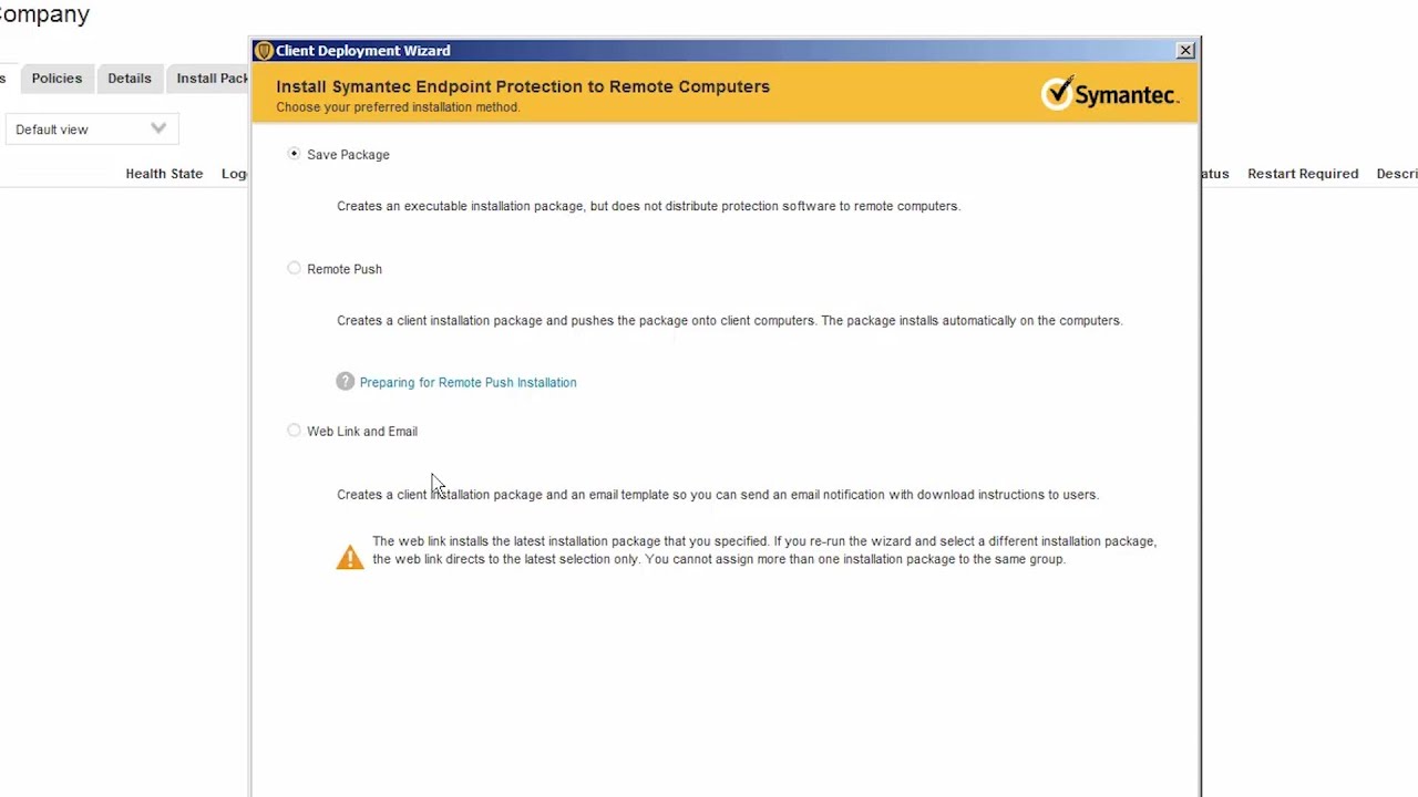 Symantec Endpoint Protection 14 : Client Deployment Wizard copy