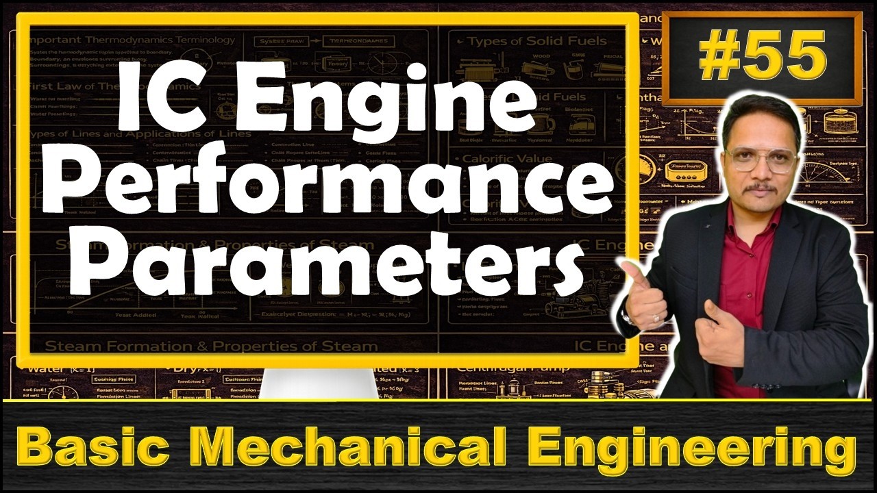 IC Engine Performance Parameters (Indicated Power, Brake Power, Friction Power & Efficiency)