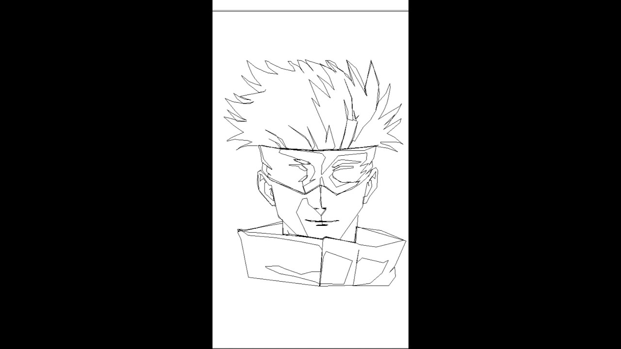 Gojo Character sketched using Python Turtle Library 😎 😎 || Infinite Coder #shorts #infinitecoder